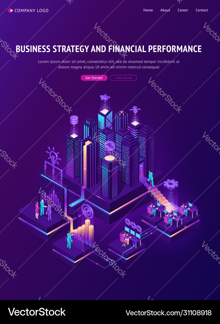 Business strategy and financial performance banner