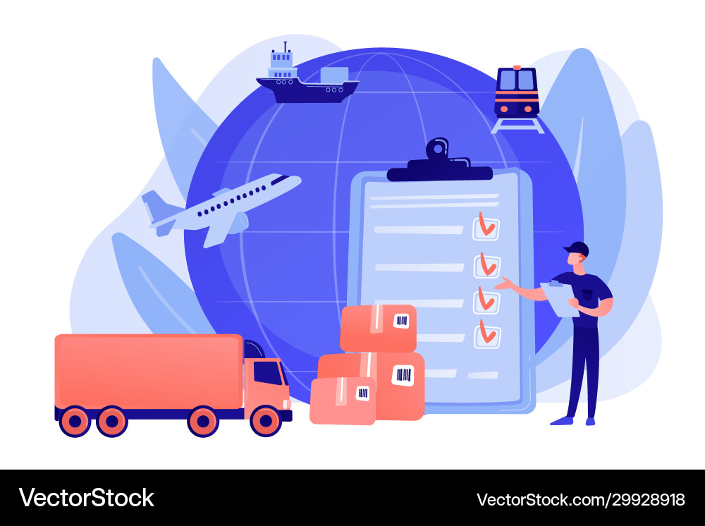 Customs clearance concept Royalty Free Vector Image