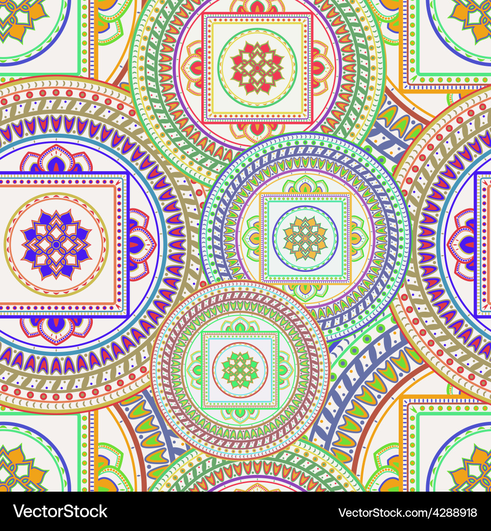 Ethnic Mandala Pattern Royalty Free Vector Image