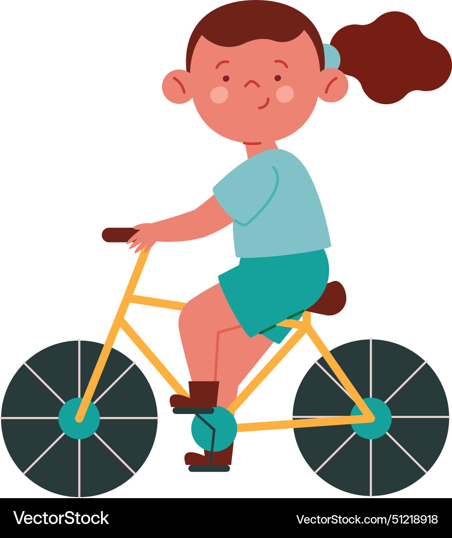 Girl riding bicycle design Royalty Free Vector Image