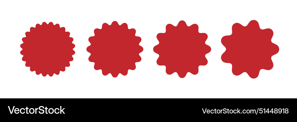 Line wave curve edge frame wavy scalloped circle Vector Image