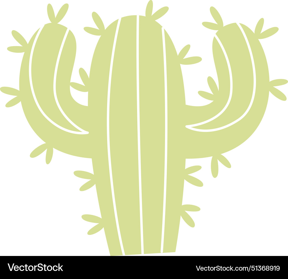 Cactus plant cartoon Royalty Free Vector Image