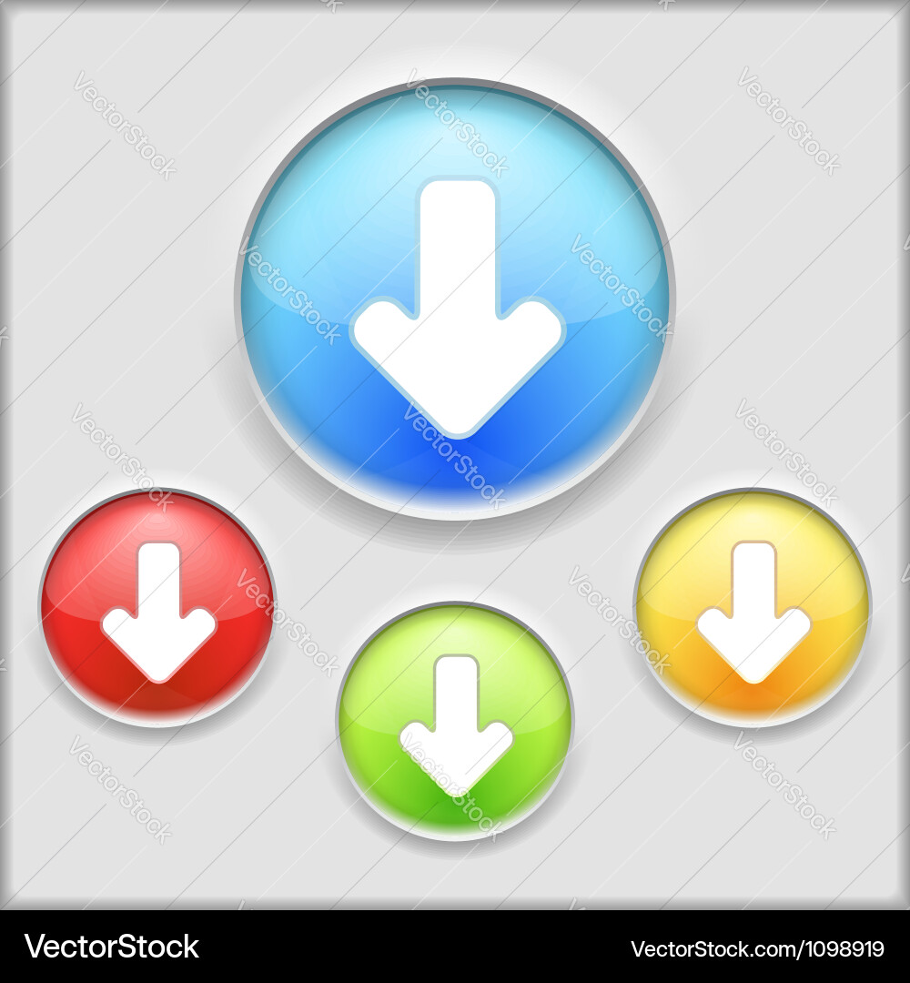 Download Button Icon Royalty Free Vector Image