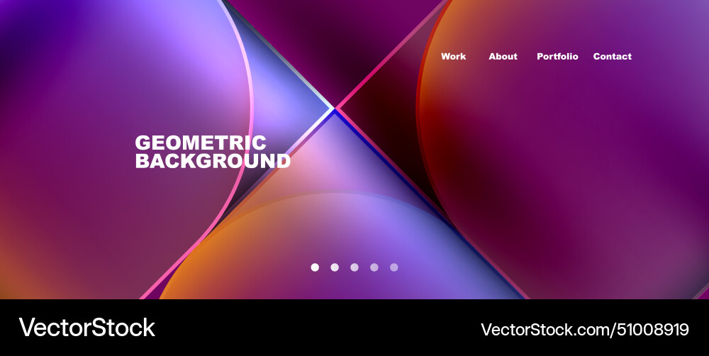 Geometric background with purple and orange Vector Image