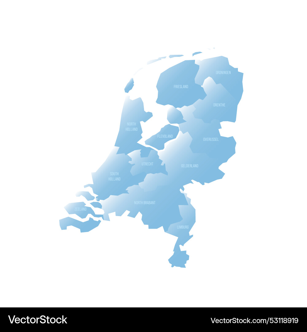 Netherlands political map of administrative Vector Image