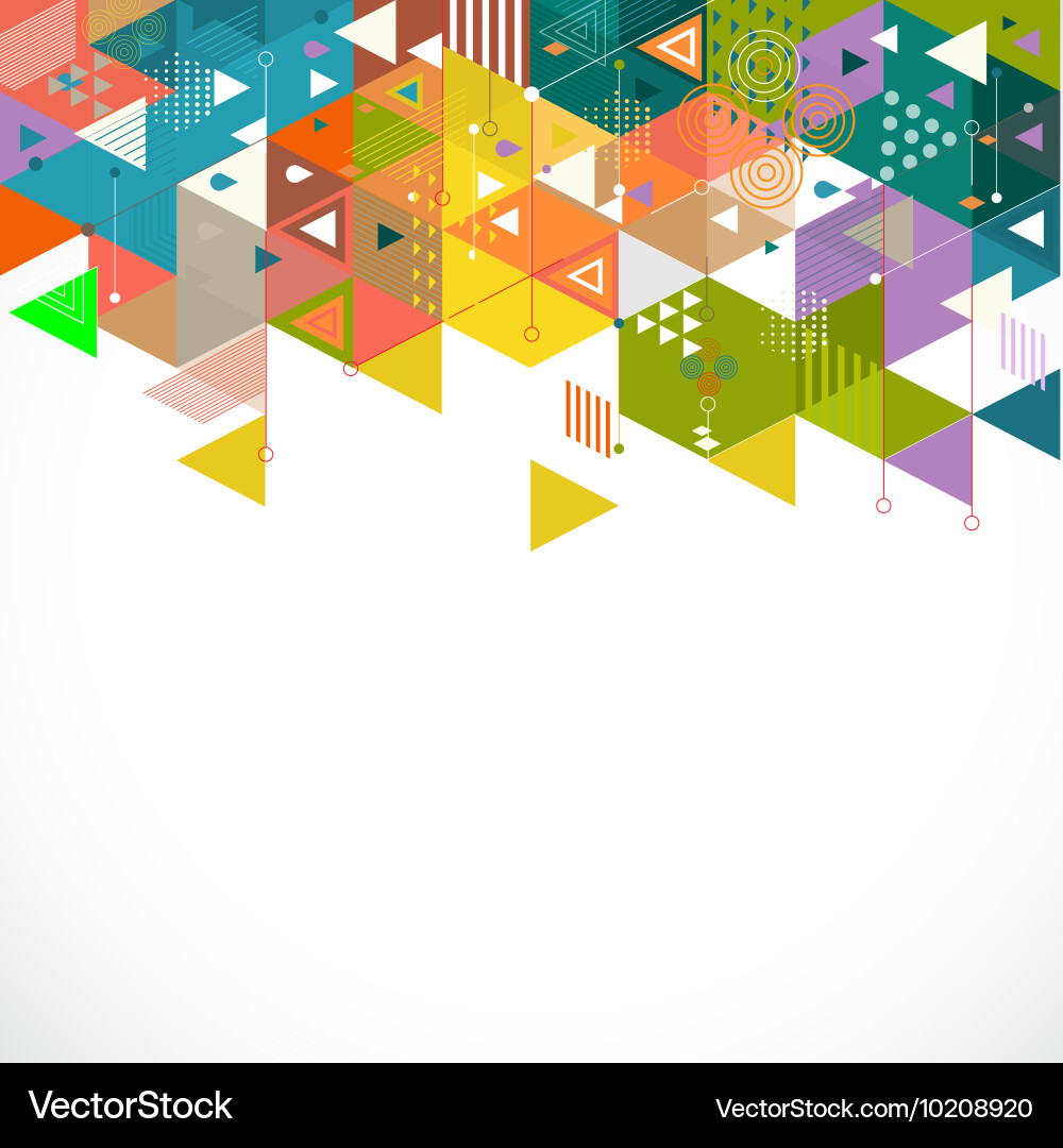 Abstract colorful and creative geometric template Vector Image