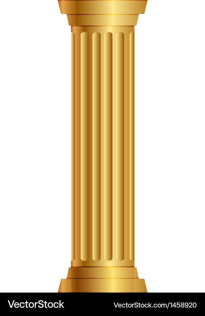 Antique Golden Column Royalty Free Vector Image