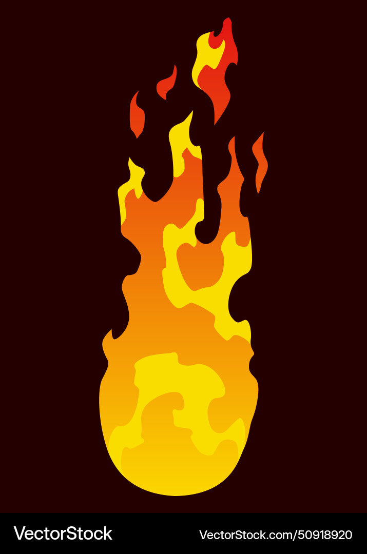 Fire animation sprite red and orange fire flame Vector Image