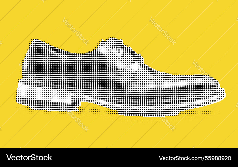 Stylized dress shoe on yellow Royalty Free Vector Image