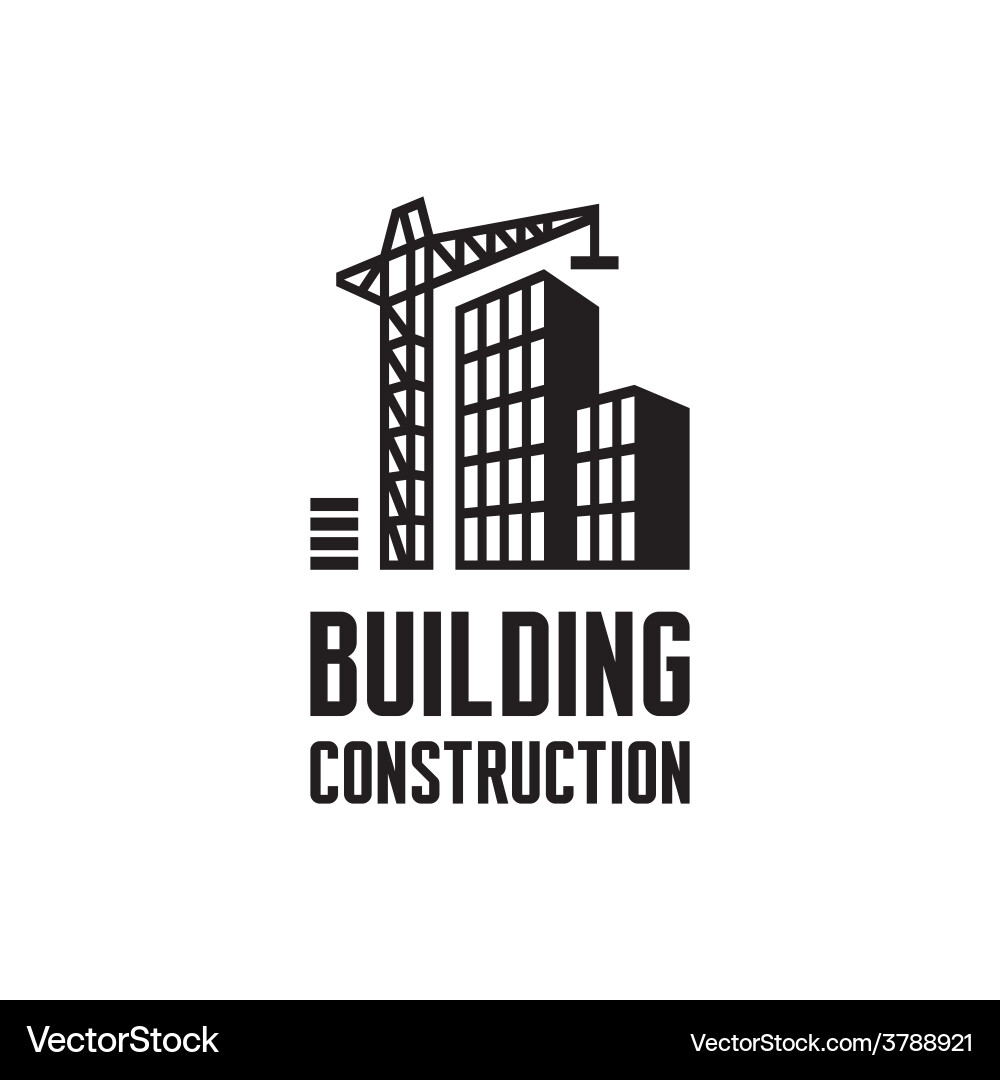 Building construction logo Royalty Free Vector Image