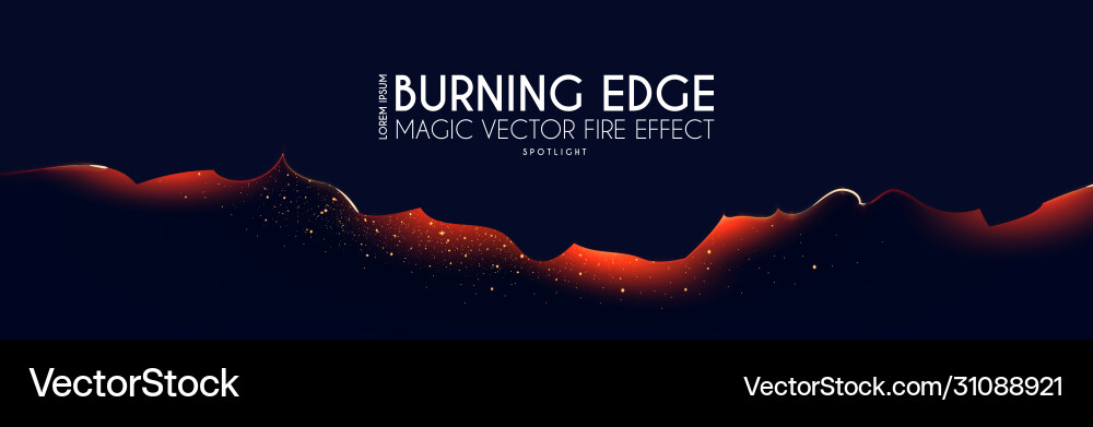 Burining ragged edge shining design fire Vector Image