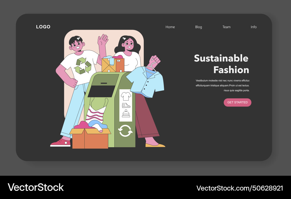 Clothing donation and recycling concept Royalty Free Vector