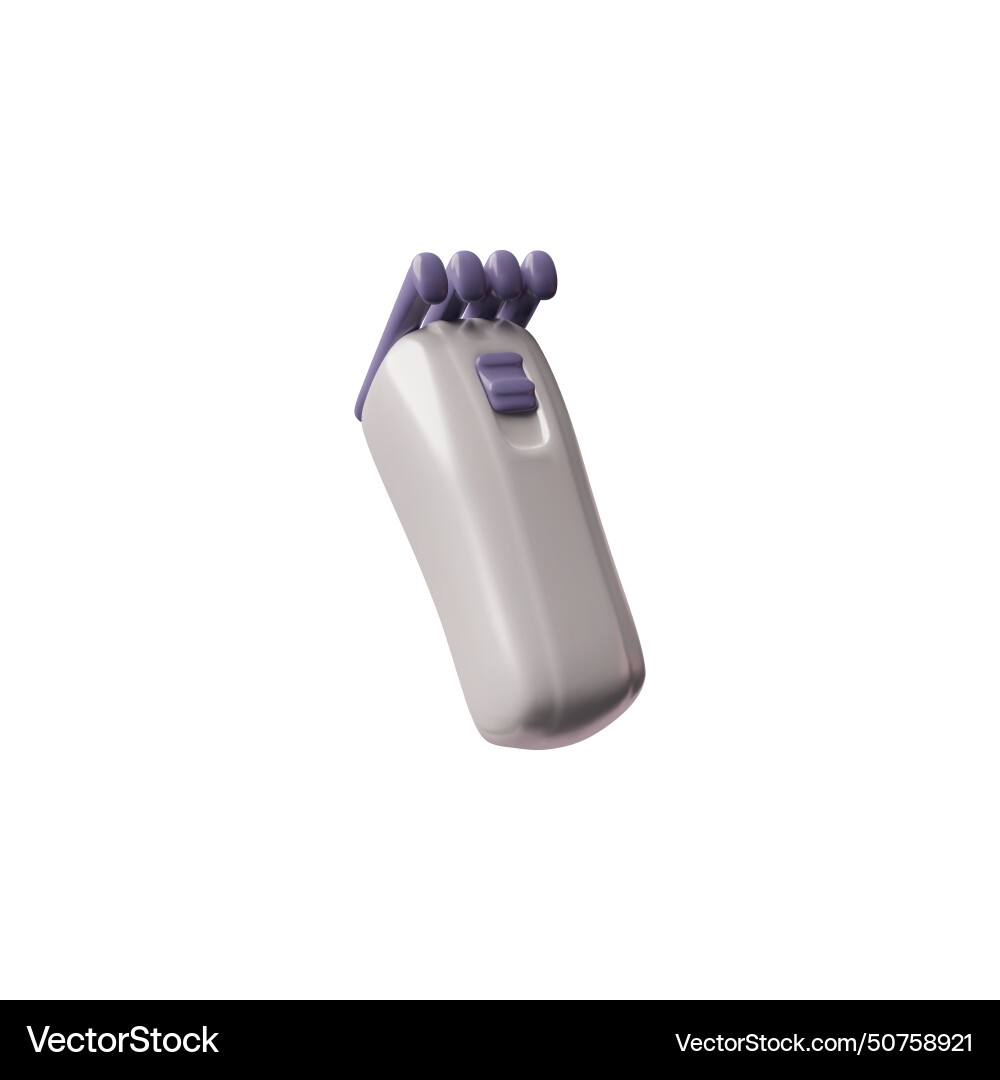 Detailed 3d hair clipper on isolated background Vector Image