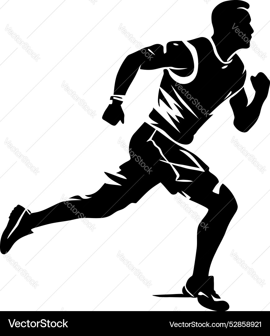 Fast track athlete emblem design endurance edge Vector Image