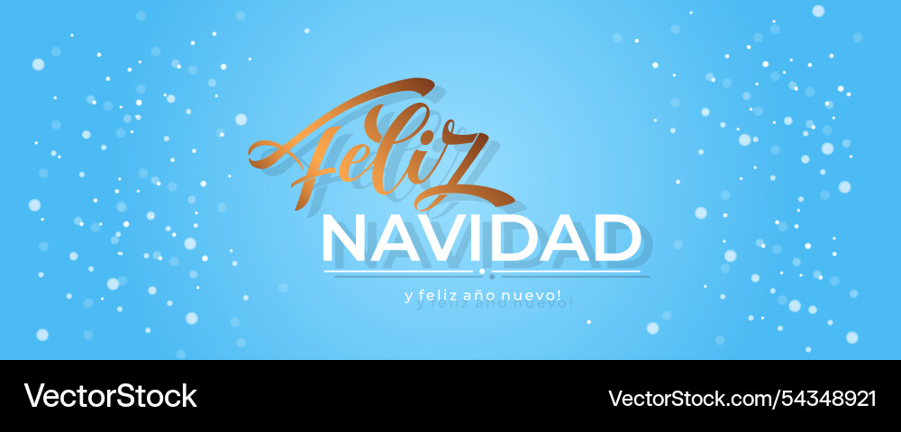 Feliz navidad spanish merry christmas modern Vector Image