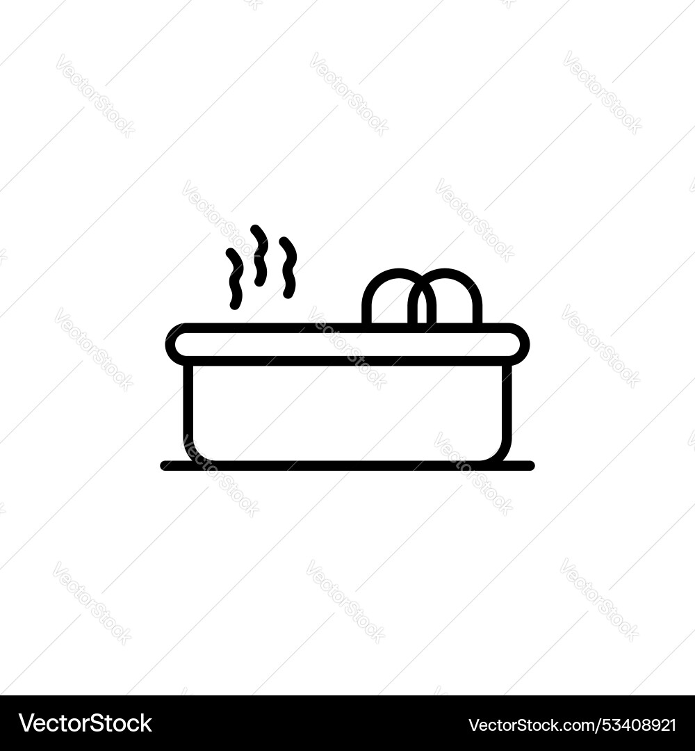 Hot tub icon isolated on white background Vector Image