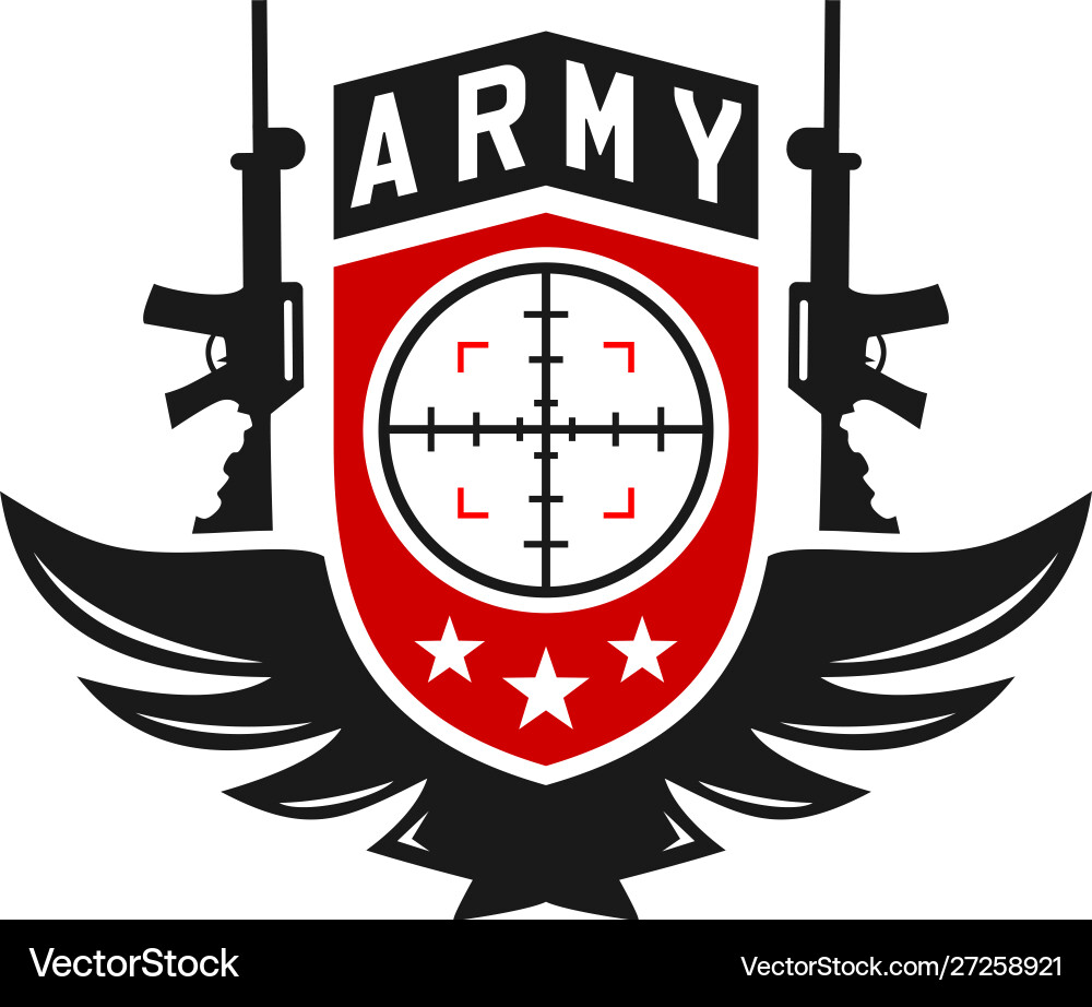 Military Weapons Logo Royalty Free Vector Image
