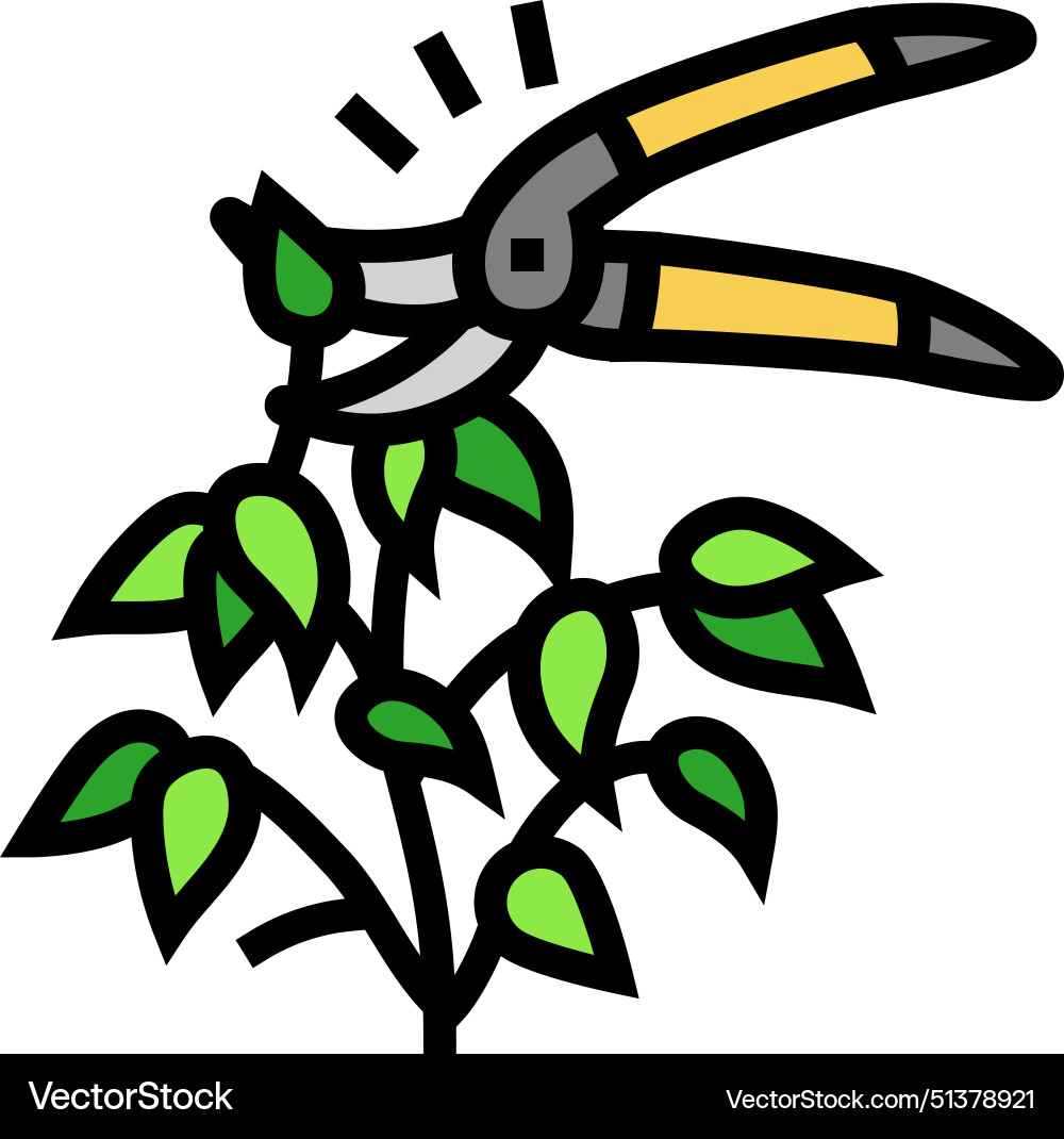 Pruning urban gardening color icon Royalty Free Vector Image