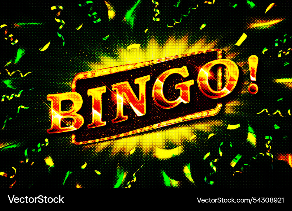 Realistic bingo game background composition Vector Image