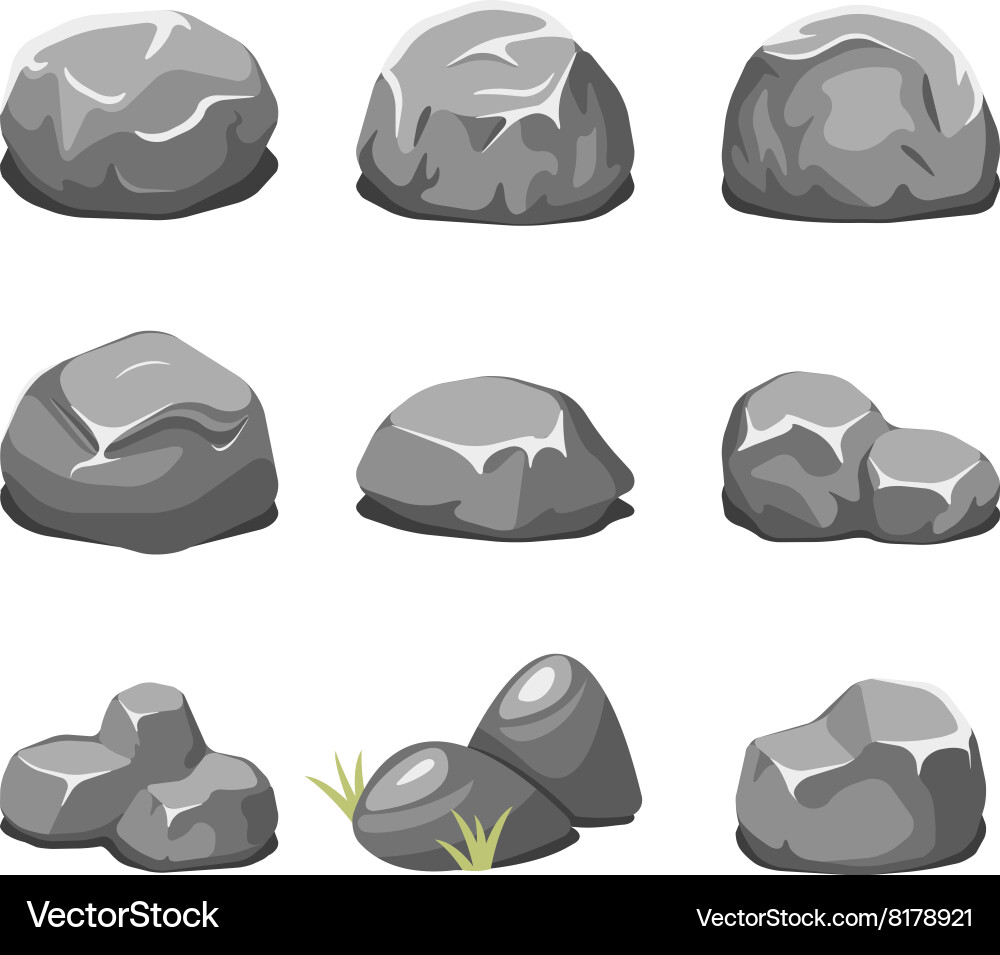Stones and rocks cartoon Royalty Free Vector Image