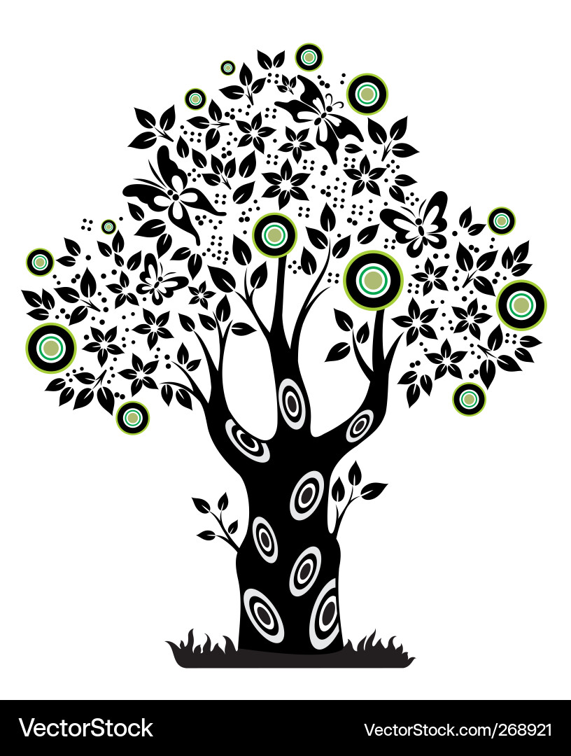 Summer tree Royalty Free Vector Image - VectorStock