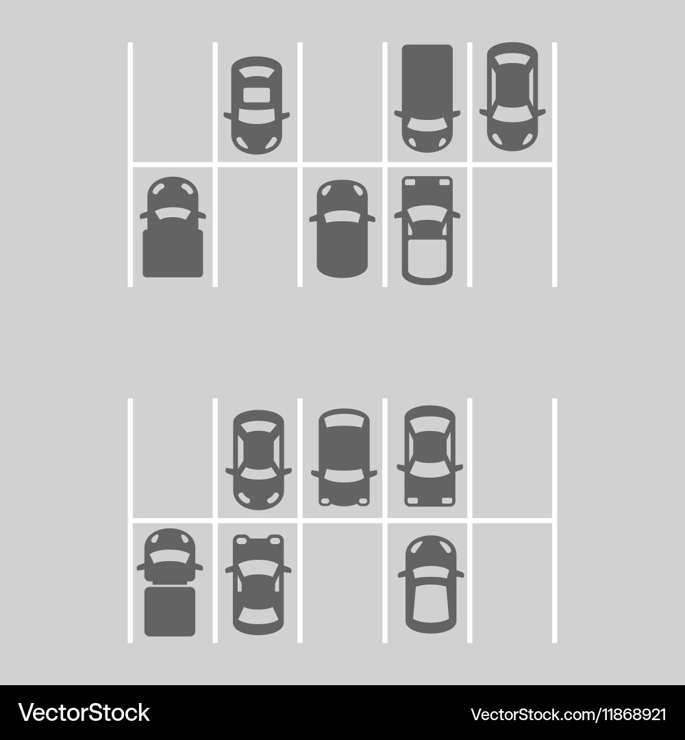 Top view of parking lot Royalty Free Vector Image
