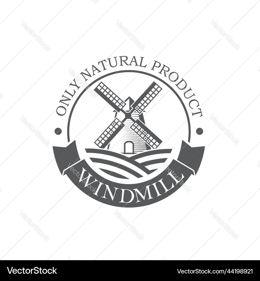 Windmill Royalty Free Vector Image - VectorStock