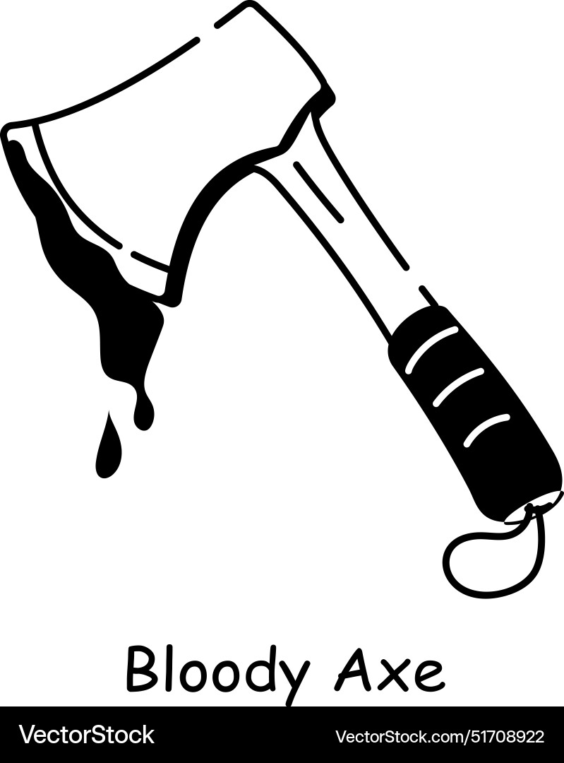 Bloody axe Royalty Free Vector Image - VectorStock