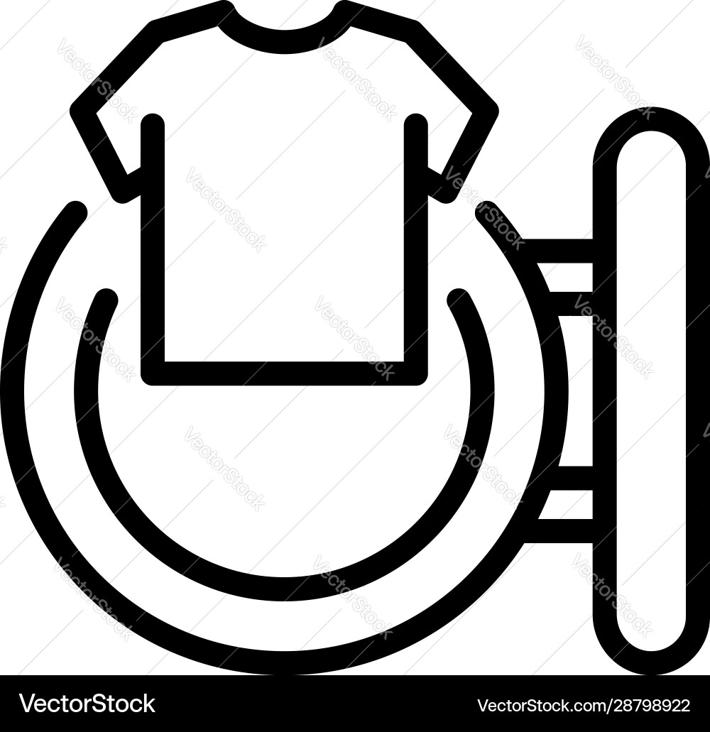 Clean shirt from washing machine icon outline Vector Image