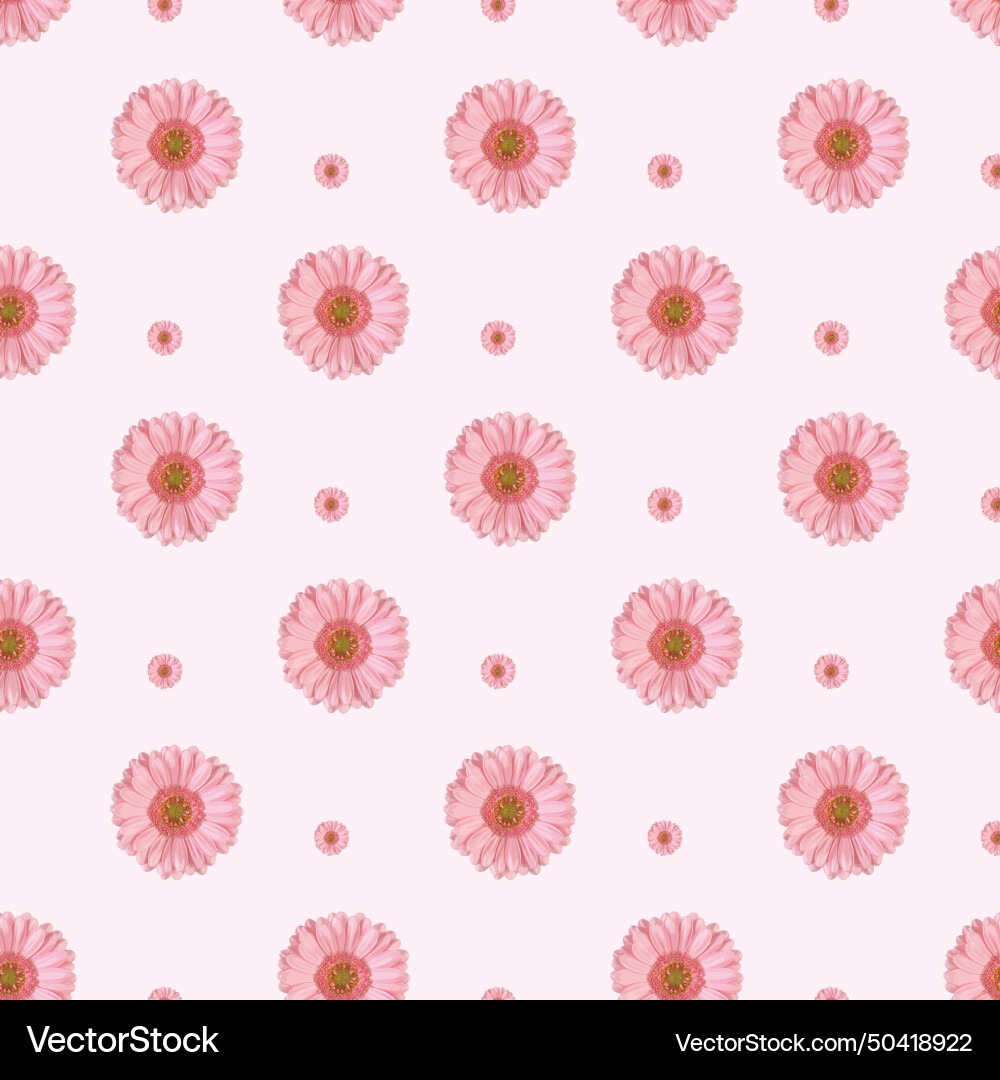 Double daisy flower seamless pattern design Vector Image