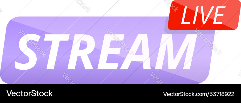 Live stream icon cartoon style Royalty Free Vector Image
