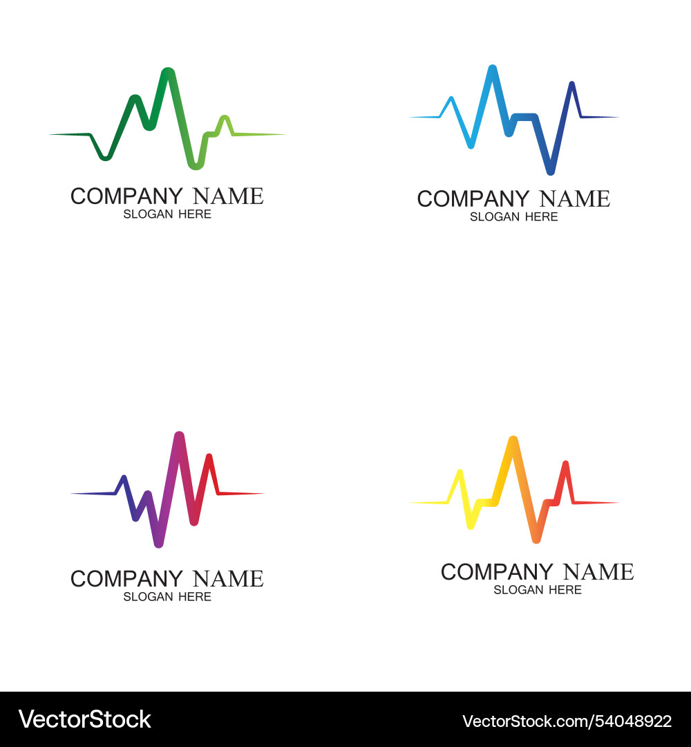 Pulse line template Royalty Free Vector Image - VectorStock