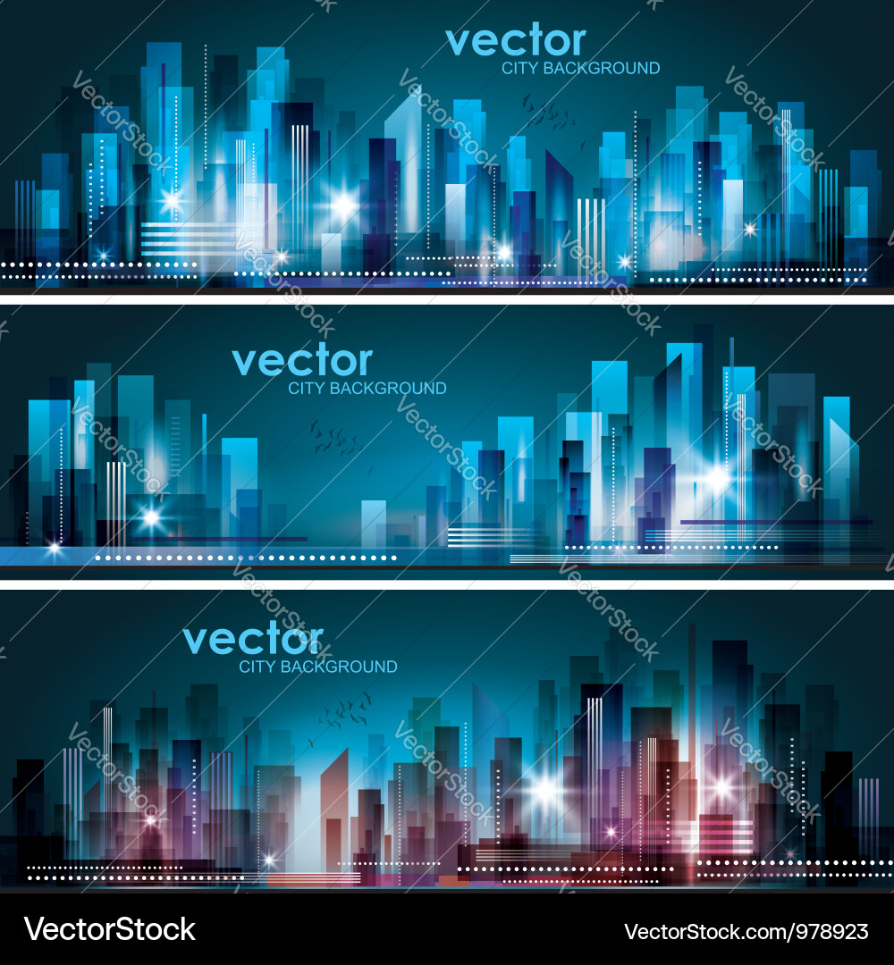 Abstract cityscape background banners Royalty Free Vector
