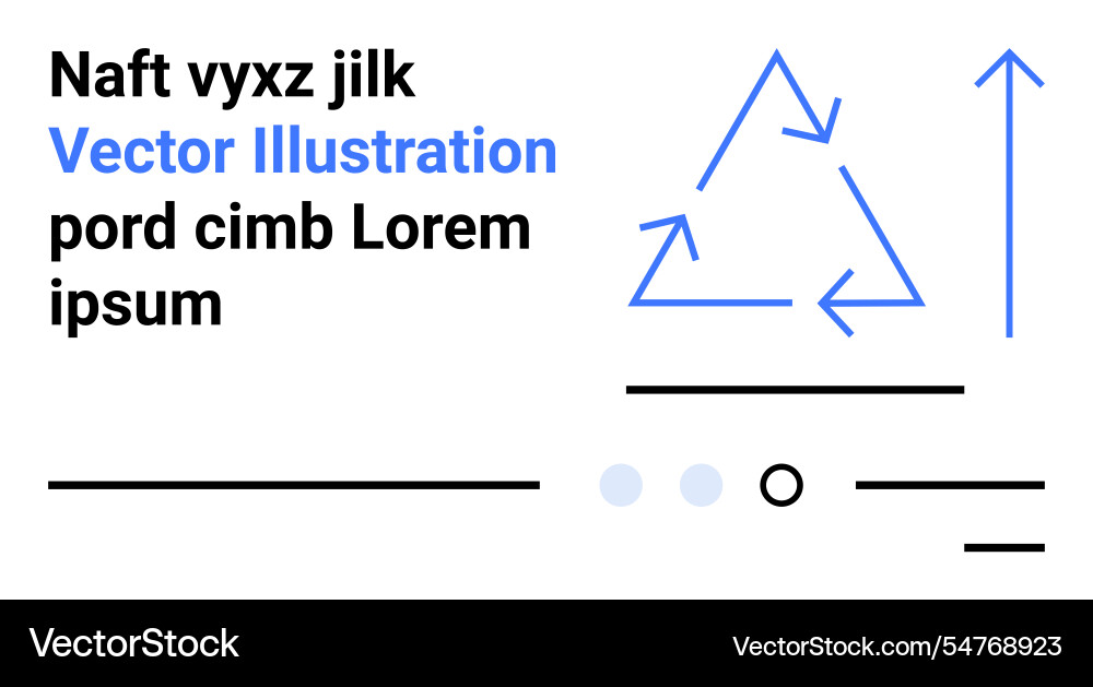 Abstract geometric design with arrows and text Vector Image