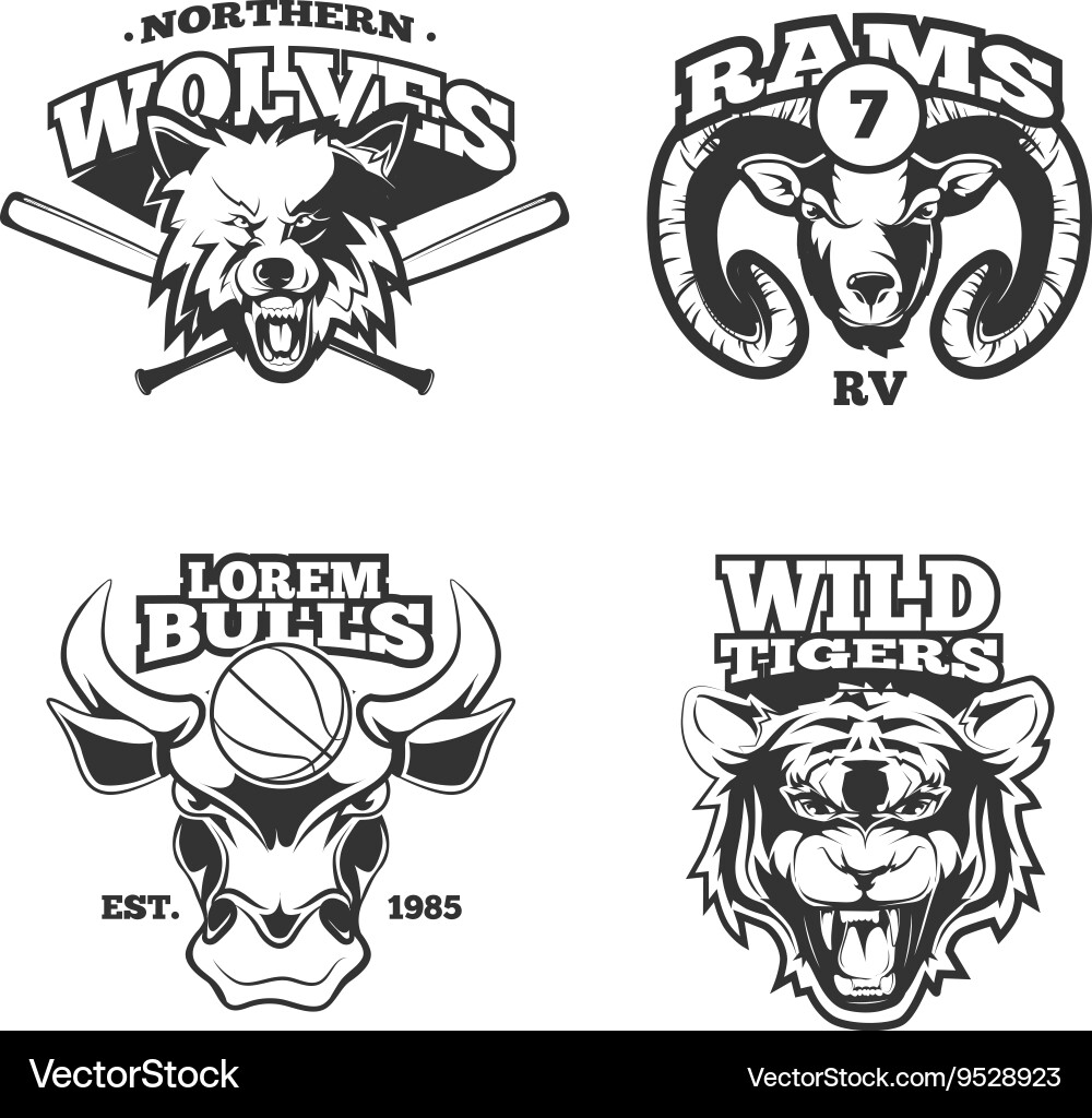 Animal Power & Strength Labels – Royalty-Free Vector | VectorStock
