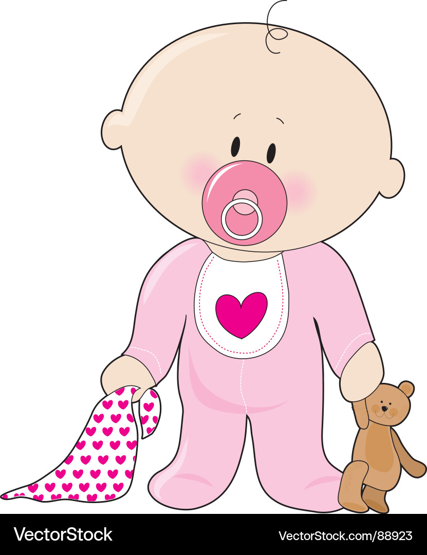 Baby girl Royalty Free Vector Image - VectorStock