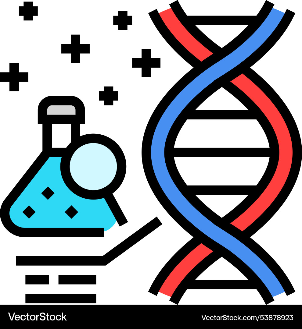Genetic testing cancer treatment color icon Vector Image
