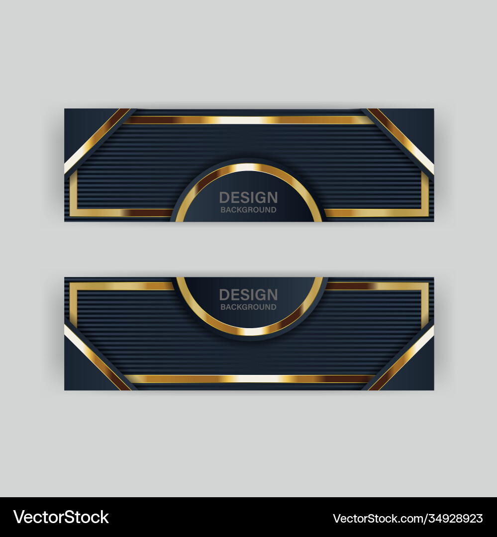 Gold banner design with minimalist modern style Vector Image