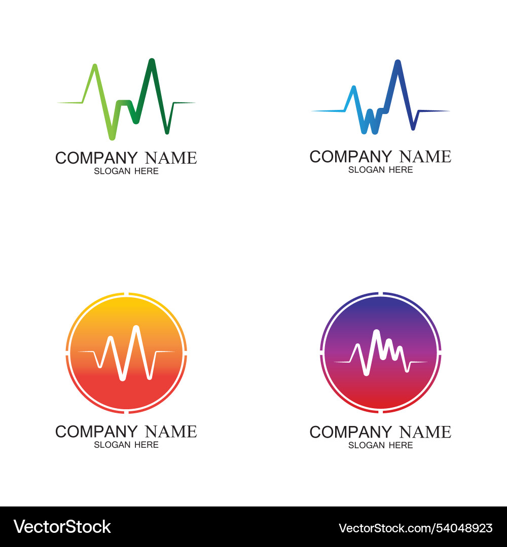 Pulse line template Royalty Free Vector Image - VectorStock