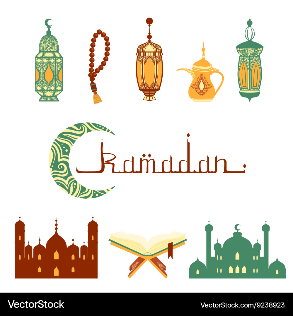 Ramadan fast hand drawn Royalty Free Vector Image