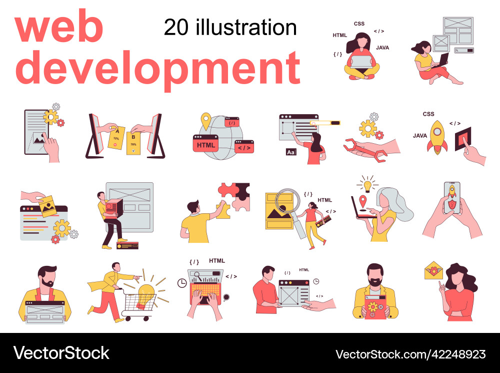 Web Development - People & Concepts Royalty Free Vector