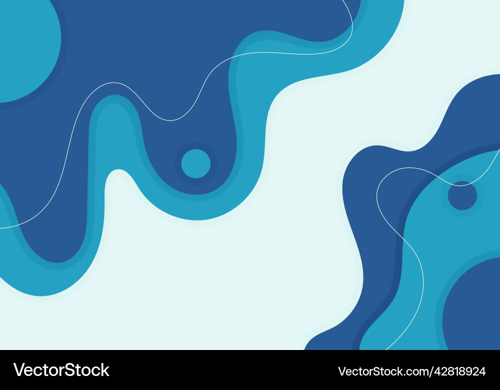 Abstract blue wavy pattern design decorative Vector Image