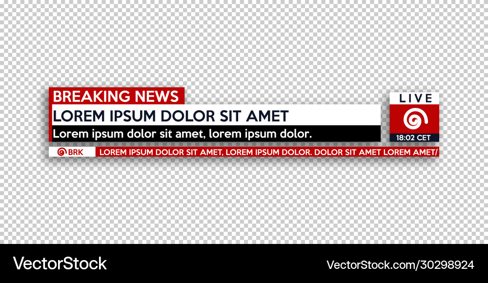 Breaking news live banner on background Royalty Free Vector