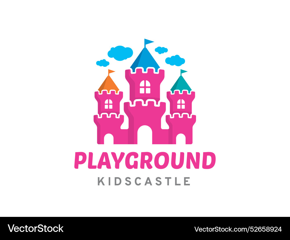 Castle logo symbol or icon template Royalty Free Vector