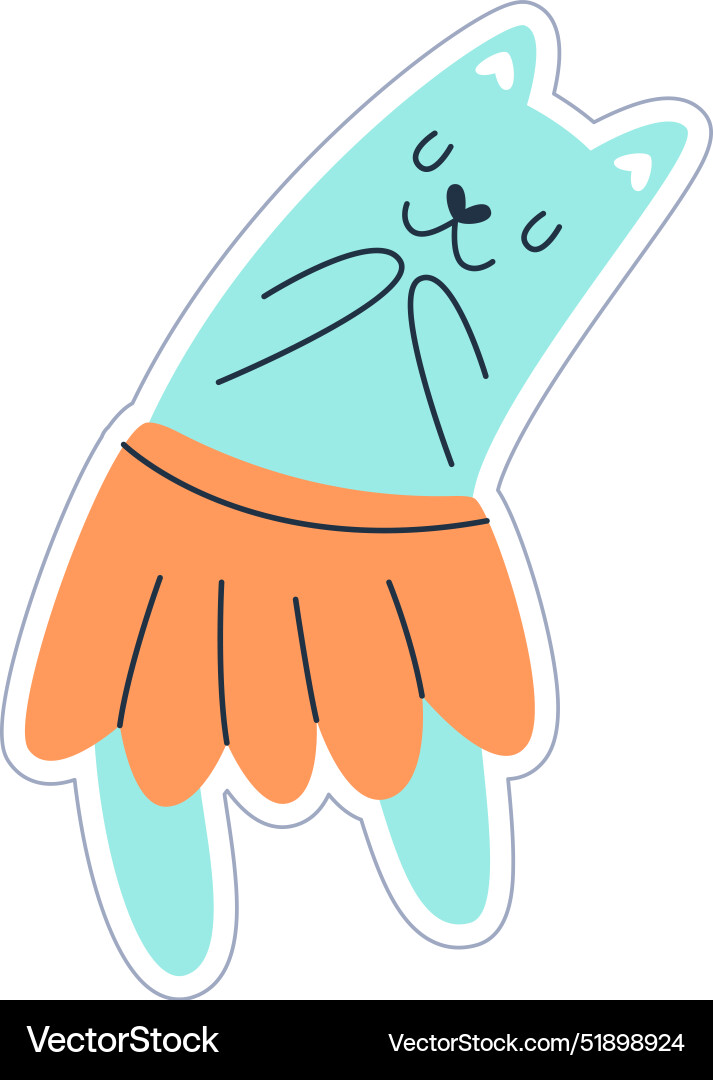 Cat summer sticker Royalty Free Vector Image - VectorStock