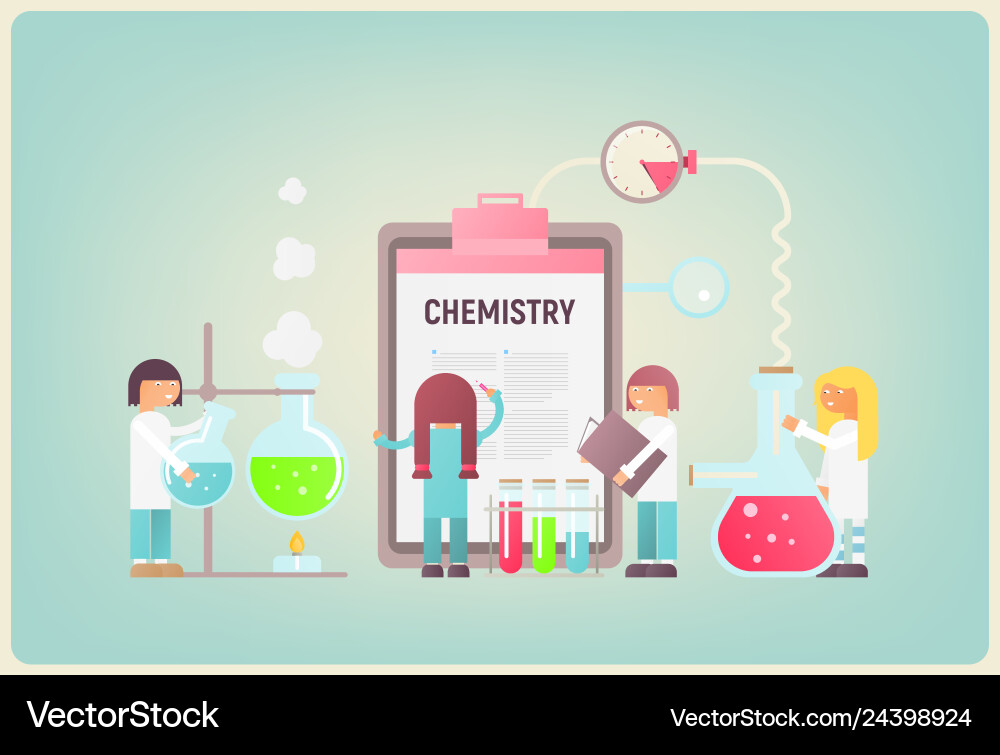 Chemistry Laboratory Concept Royalty Free Vector Image