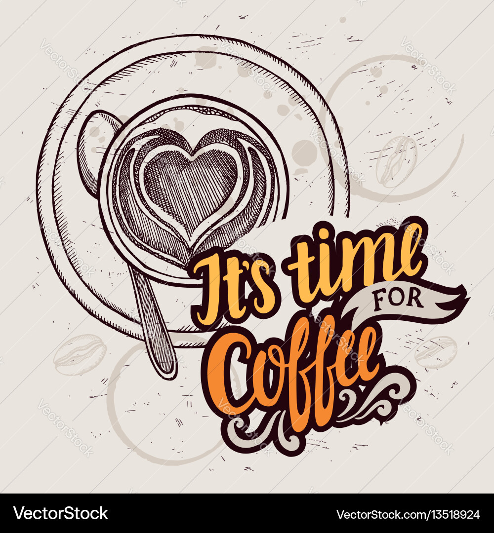 Coffee poster for restaurant and cafe Royalty Free Vector