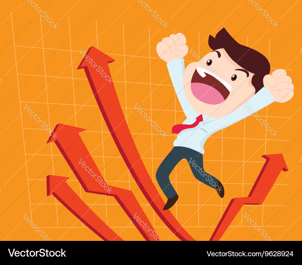 Graph to success Royalty Free Vector Image - VectorStock