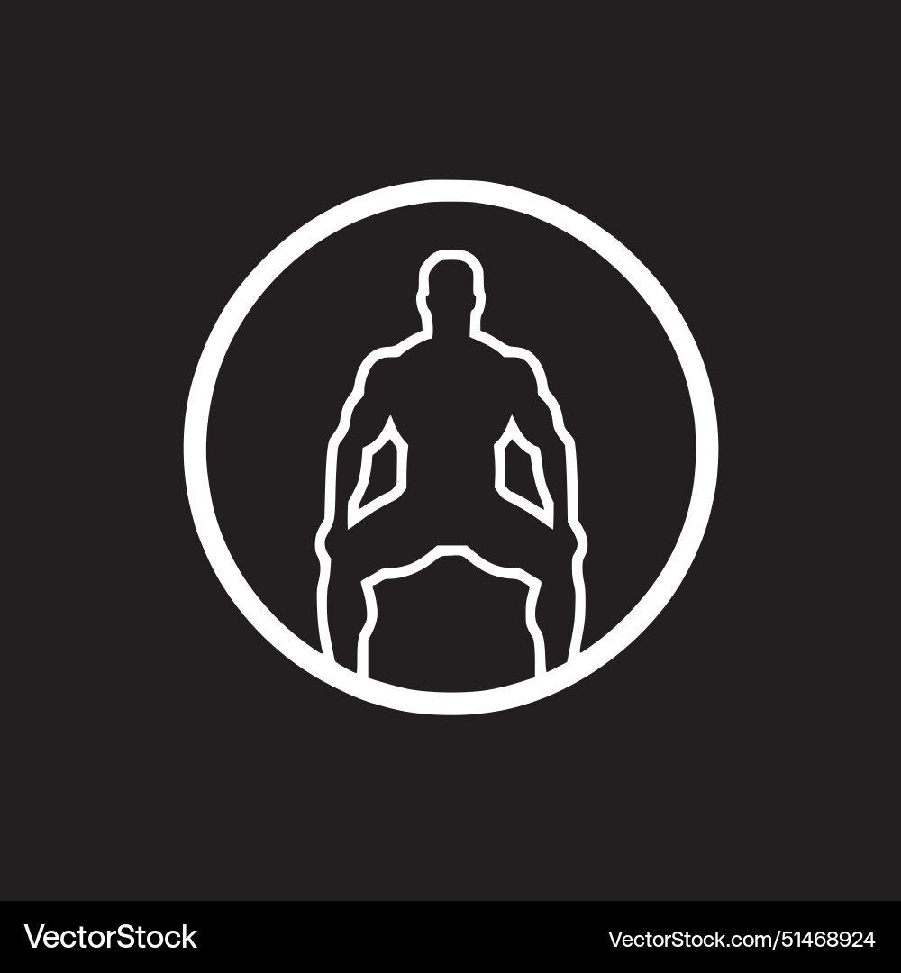 Gym - black and white isolated icon Royalty Free Vector