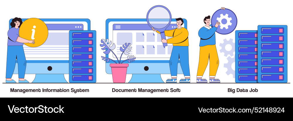 Management information system document Royalty Free Vector